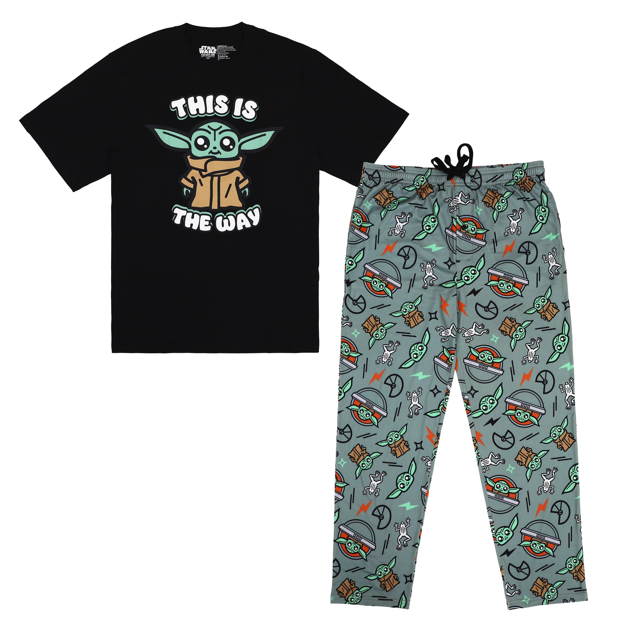 The Mandalorian Grogu This Is The Way Men's Sleep Set-Large - Walmart.com