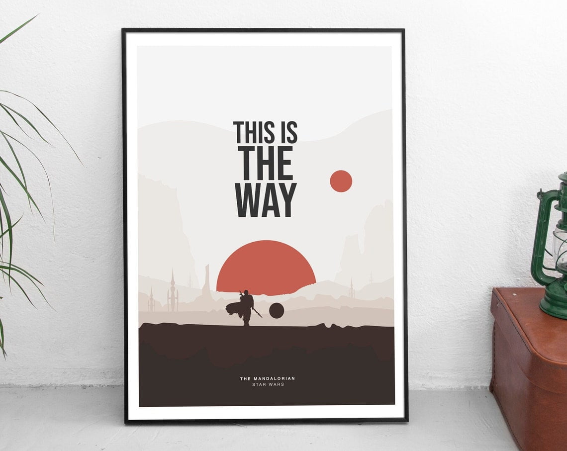 The Mandalorian Illustration - Star Wars, Mando, Grogu, Perfect Gift ...