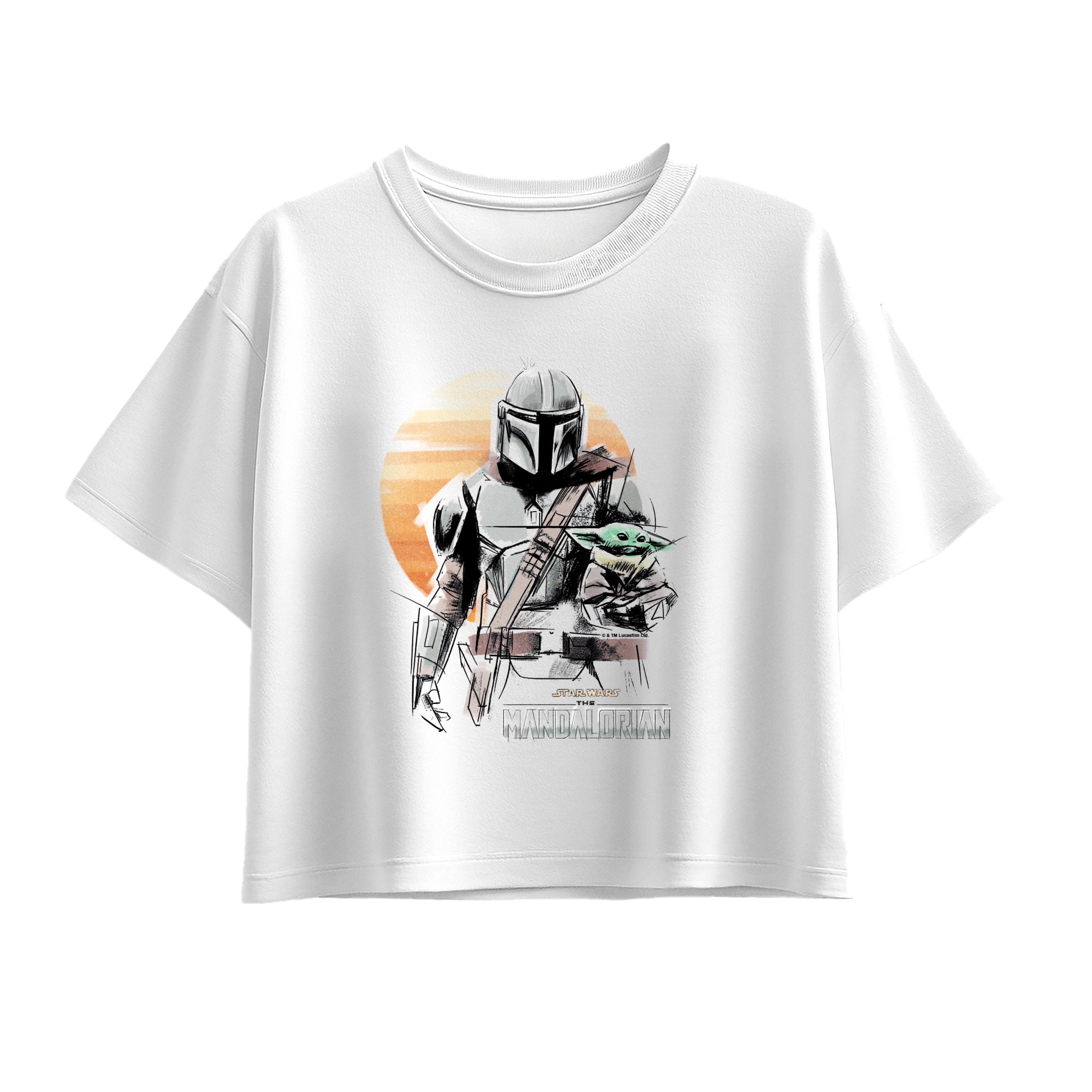 The Mandalorian - Mando Marker Drawing - Youth Girls Boxy T-Shirt ...