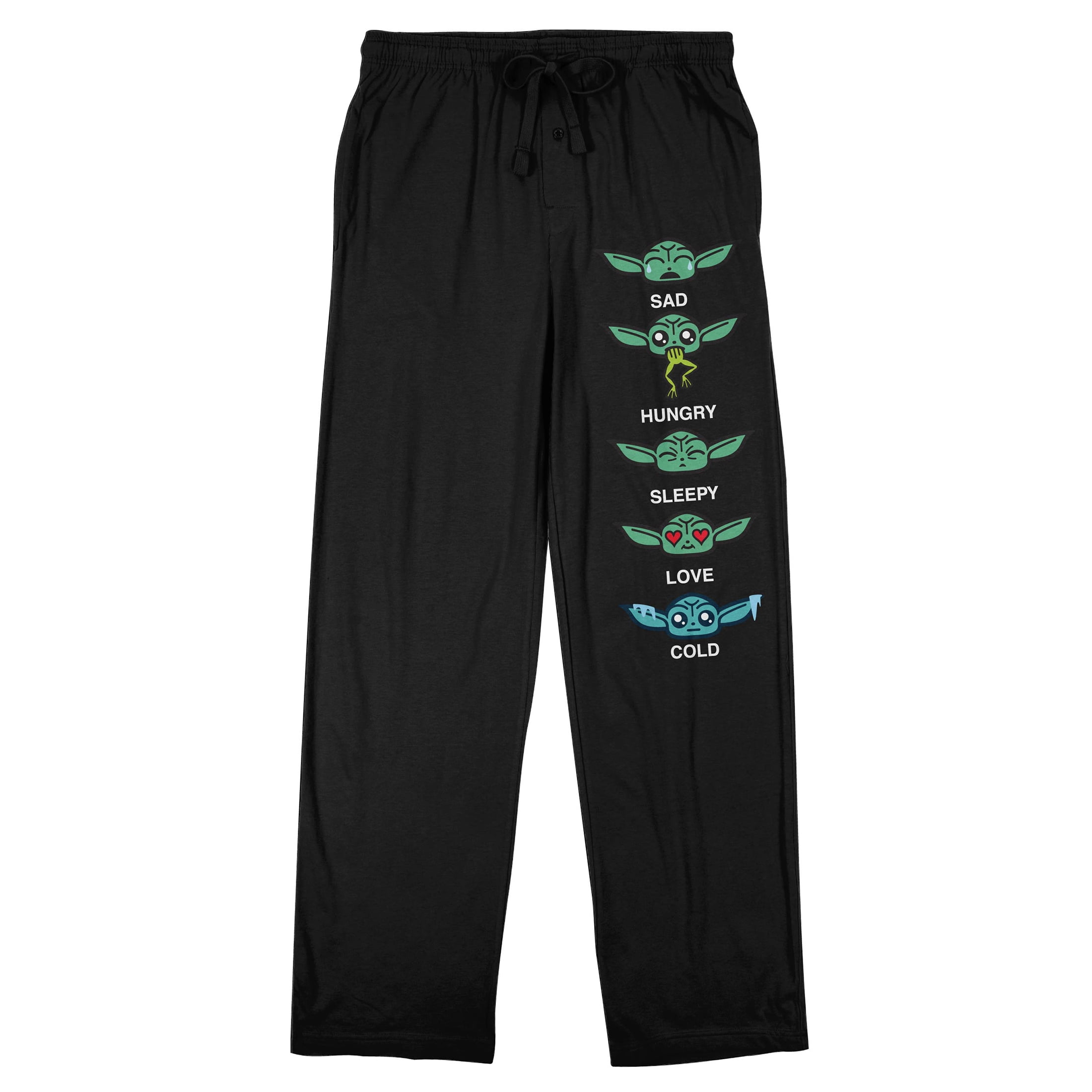The Mandalorian Many Faces Of Grogu Men's Black Sleep Pajama Pants ...