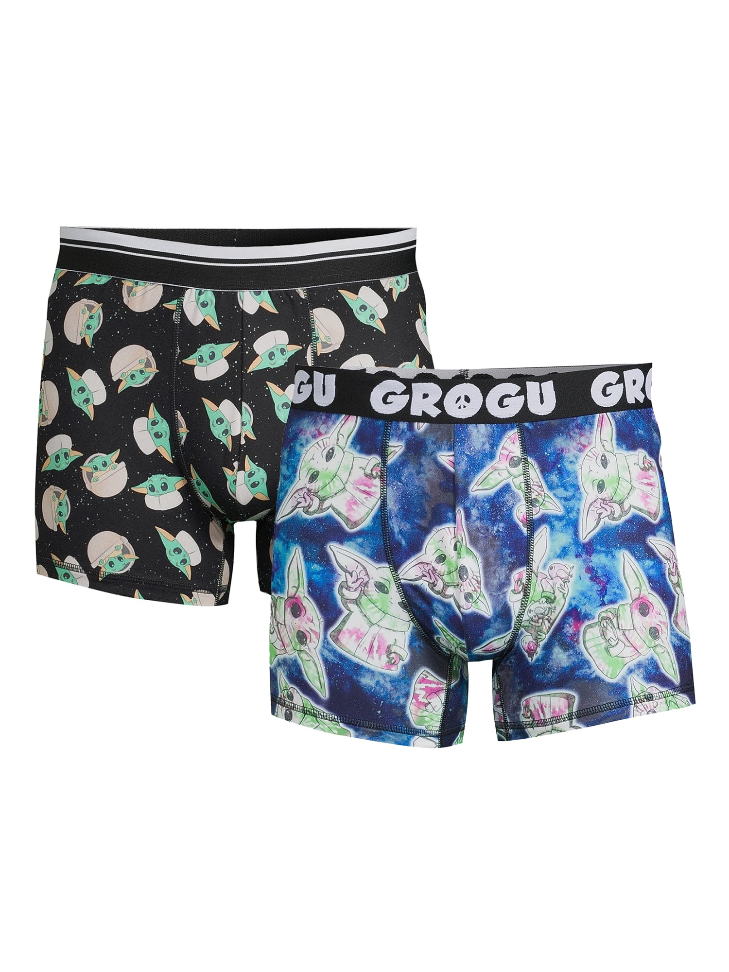 The Mandalorian Men's Grogu Boxer Briefs 2-Pack, S-2XL, Comfortable ...