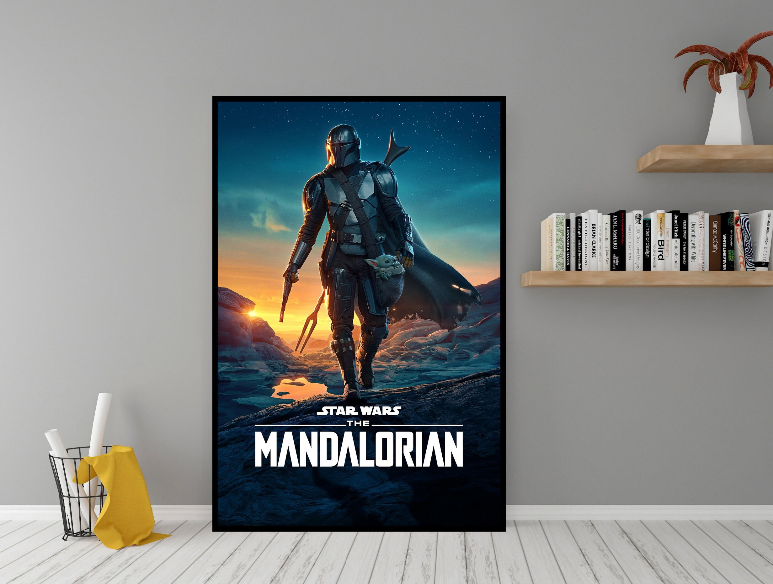 The Mandalorian TV Series Poster - Quality Canvas Wall Art - Star Wars ...