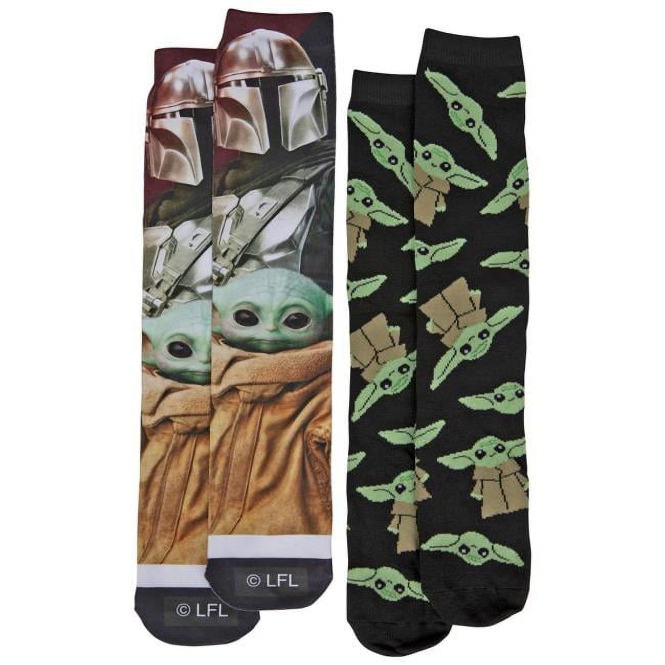 The Mandalorian & the Child Grogu Sublimated Pack of Crew Socks, Set of ...
