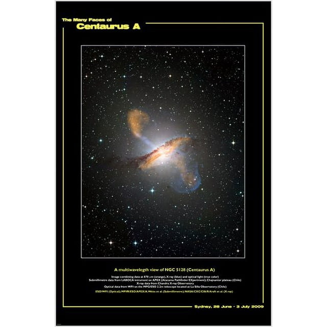 The Many Faces Of Centaurus A Constellation Poster 20x30 Galaxy Space ...
