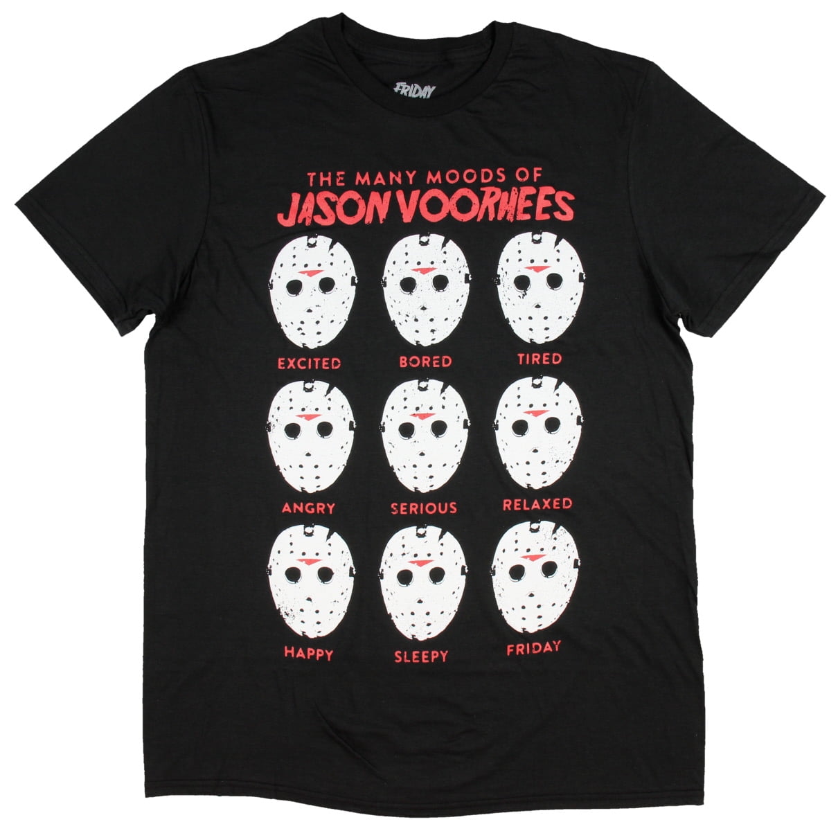 The Many Moods Of Jason Voorhees Mask Shirt Distressed Officially ...