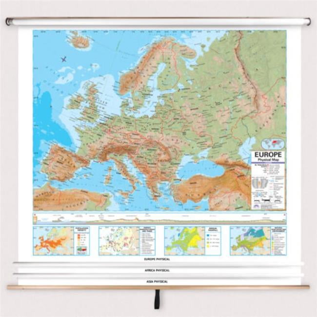 The Map Shop KA-COMBO-3-EHEM-ADV-PHYS-sr3 3-Map Eastern Hemisphere ...