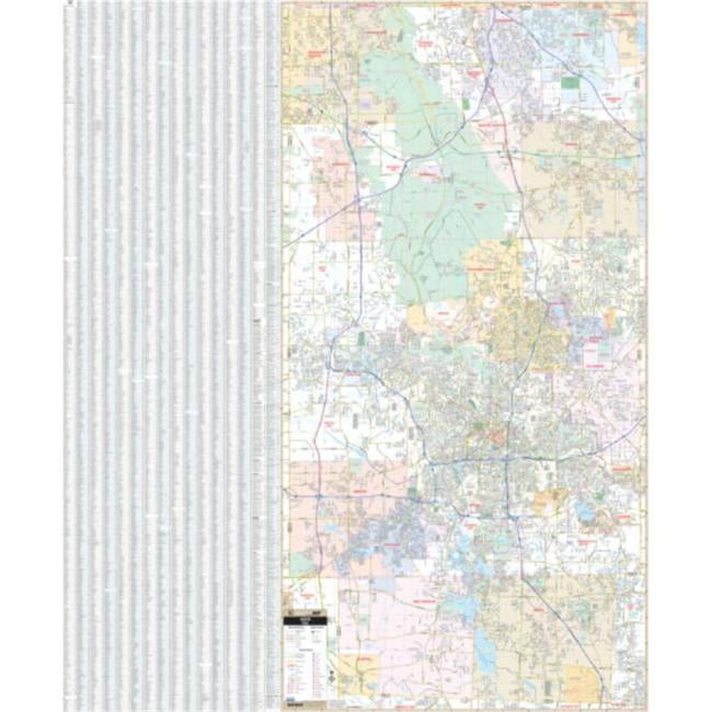 The Map Shop KA-C-OH-AKRON-laminated Akron & Summit County, OH Wall Map ...