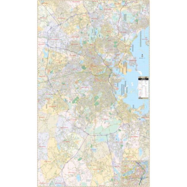The Map Shop KA-C-MA-BOSTON-paper Boston, MA Wall Map, Paper - 48 x 79 ...