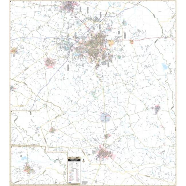 The Map Shop KA-C-SC-FLORENCE-paper Florence, SC Wall Map, Paper - 57 x ...