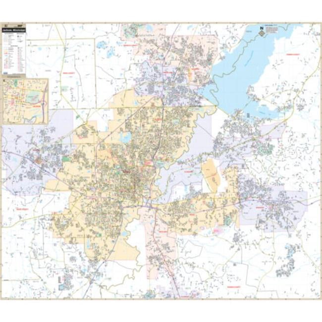 The Map Shop KA-C-MI-JACKSON-paper Jackson & Jackson County, MI Wall ...
