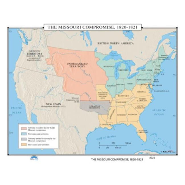 The Map Shop KA-HIST-022-springroller-sr No.022 The Missouri Compromise ...