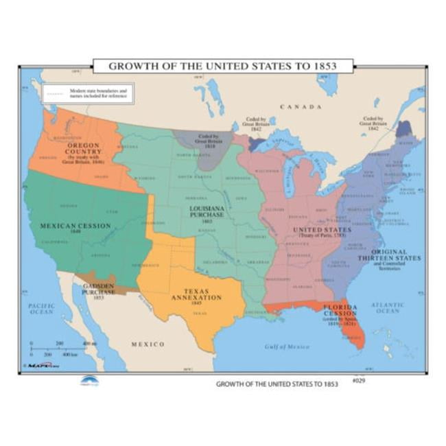 The Map Shop KA-HIST-029-laminated No.029 Growth of the United States ...
