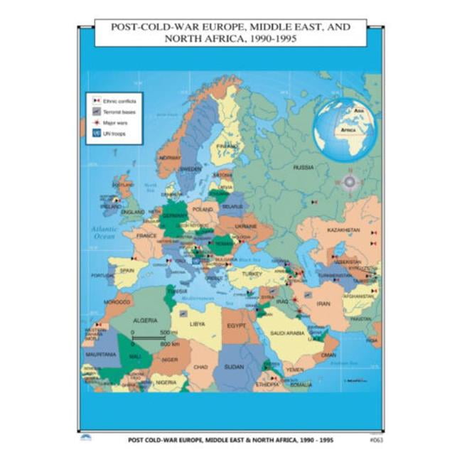The Map Shop KA-HIST-063-lam-rails-walnut No.063 Post-Cold War Europe ...