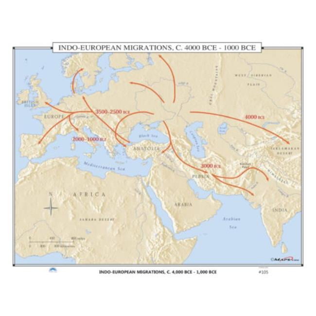 The Map Shop KA-HIST-105-springroller-sr No.105 Indo-European ...