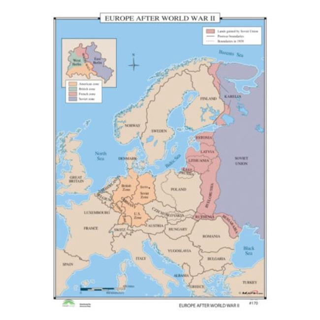 The Map Shop KA-HIST-170-paper No.170 Europe After World War II Map ...