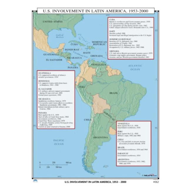 The Map Shop KA-HIST-178-lam-rails-walnut No.178 US Involvement in ...