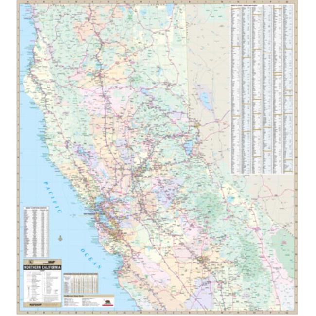 The Map Shop KA-R-CA-NORTHERN-paper Northern California Regional Wall ...