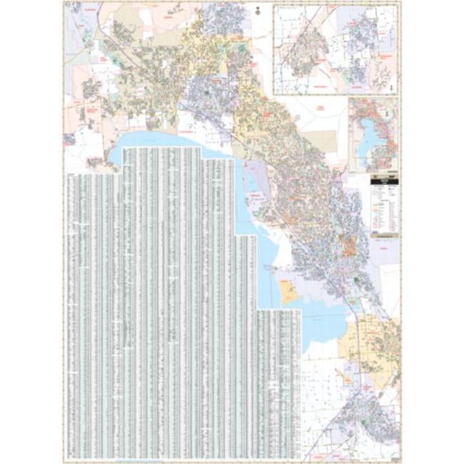 The Map Shop KA-C-UT-PROVO-lam-rails-black Provo, UT Wall Map ...
