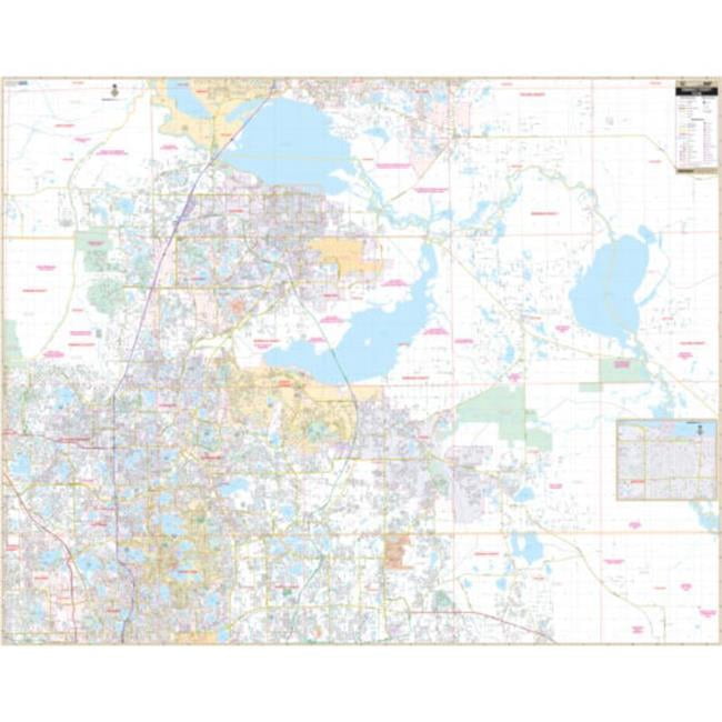 The Map Shop KA-C-FL-SEMINOLE-laminated Seminole County, FL Wall Map ...