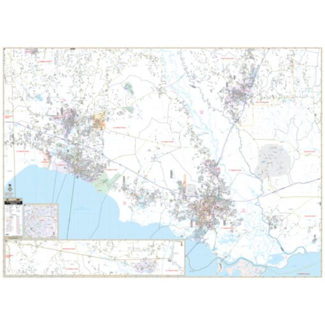 The Map Shop KA-C-LA-STTAMMANY-paper St Tammany Parish, LA Wall Map ...