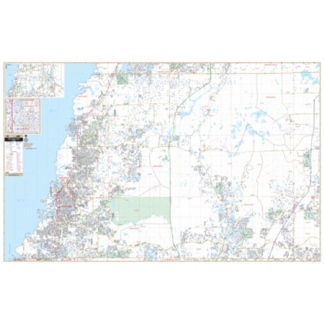 The Map Shop KA-C-FL-PASCOWEST-paper Western Pasco County, FL Wall Map ...