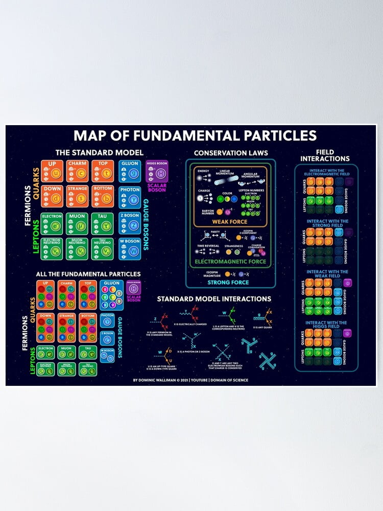 The Map of Fundamental Particles Poster - Walmart.com