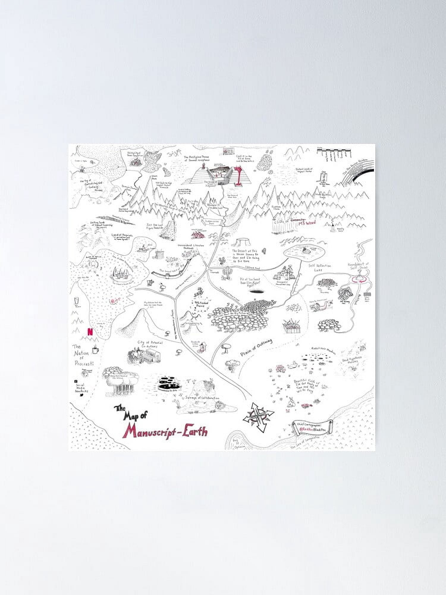 The Map of Manuscript Earth: Expansion Pack Poster - Walmart.com