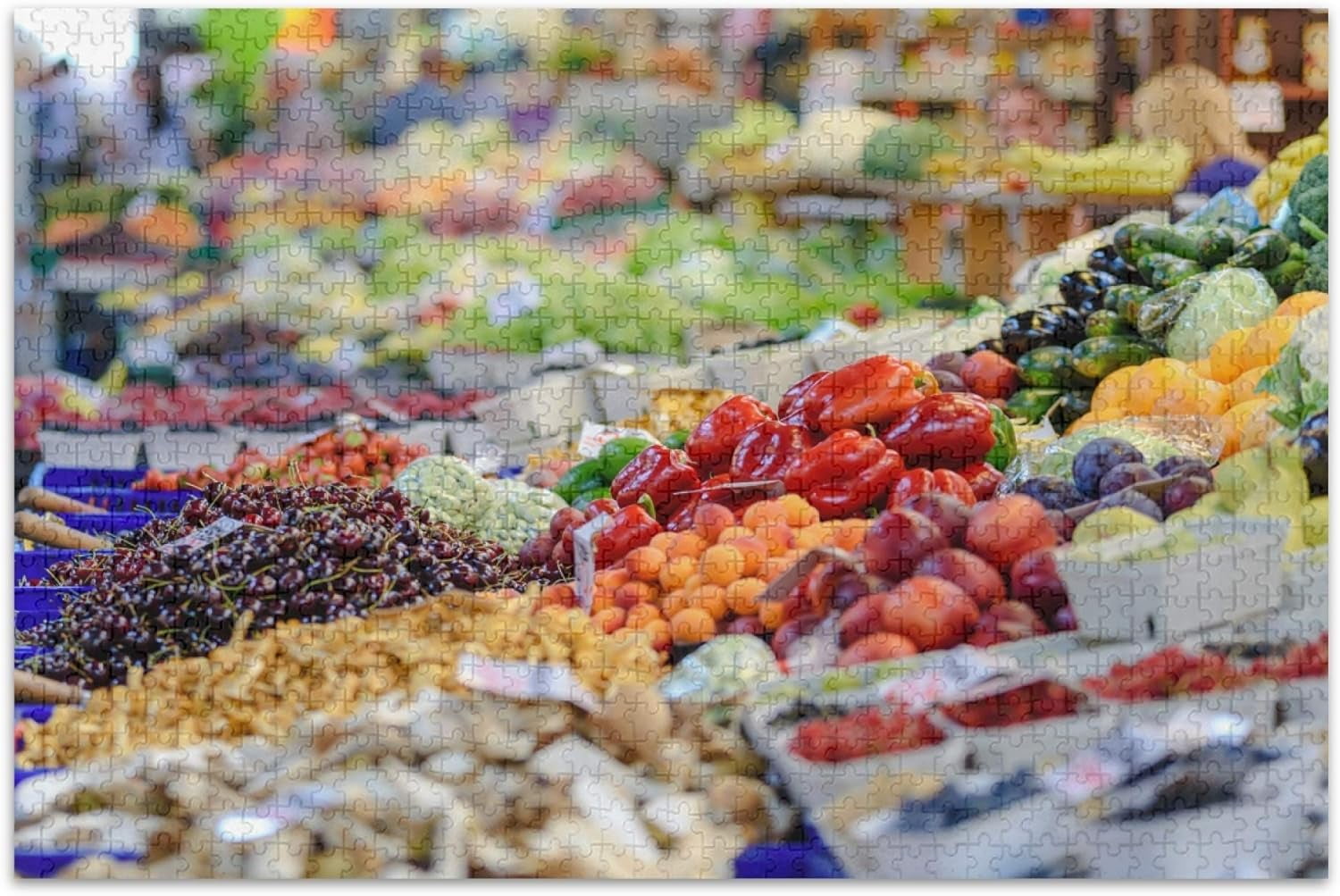 The Market Jigsaw Puzzle 500 Pieces for Adults Teens Kids, Fun Puzzles ...