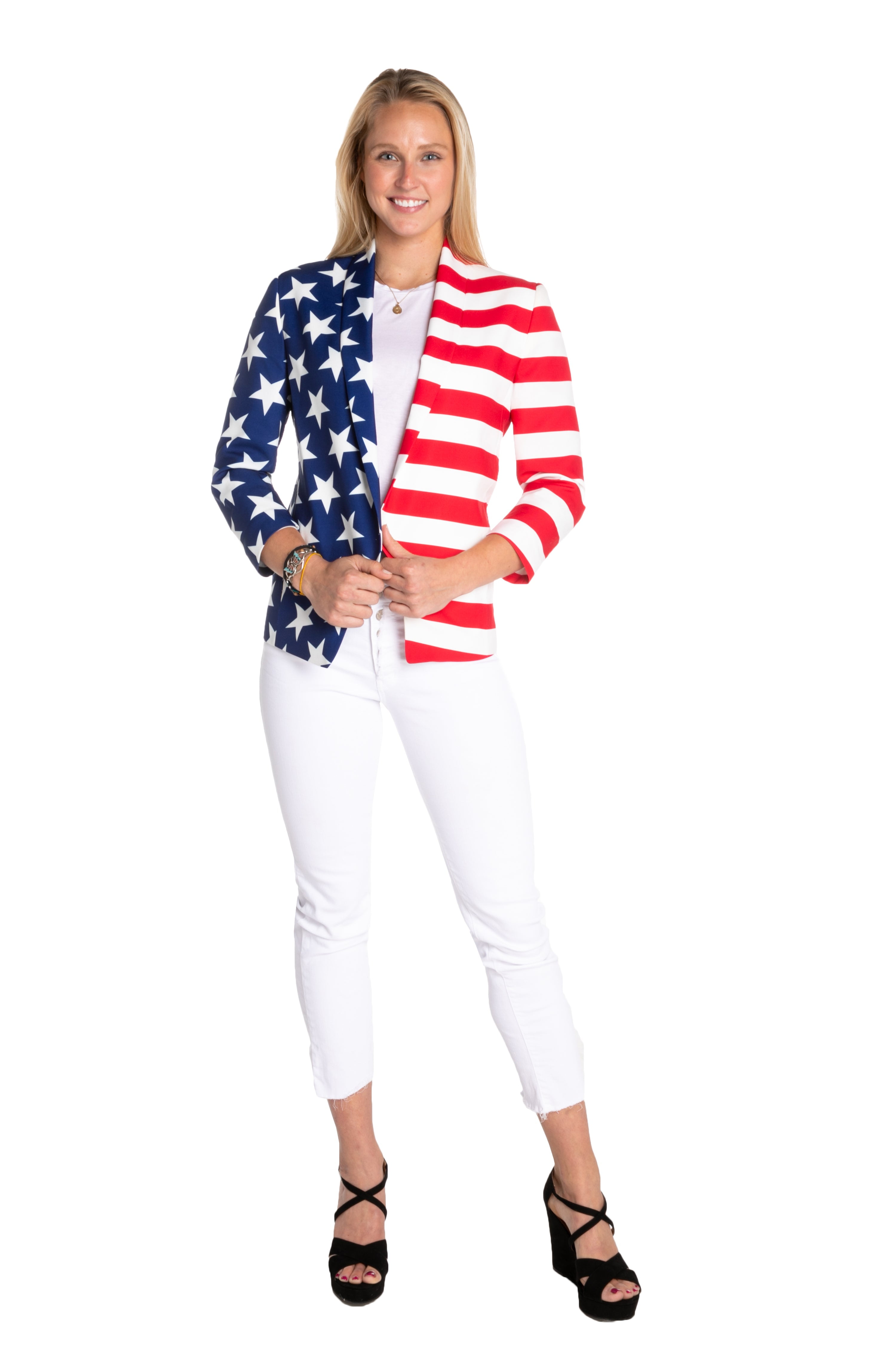 The Martha J - Shinesty Women's American Flag Blazer XS - Walmart.com