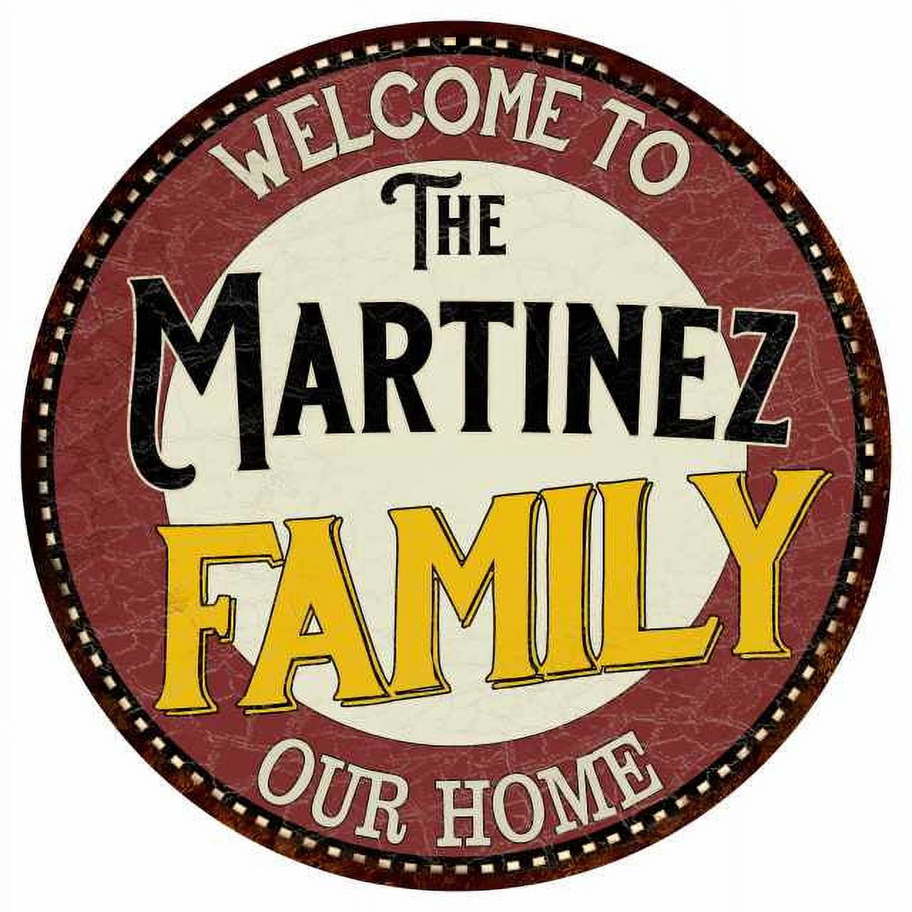 The Martinez Family 12" Round Metal Sign Kitchen Game Room Décor ...