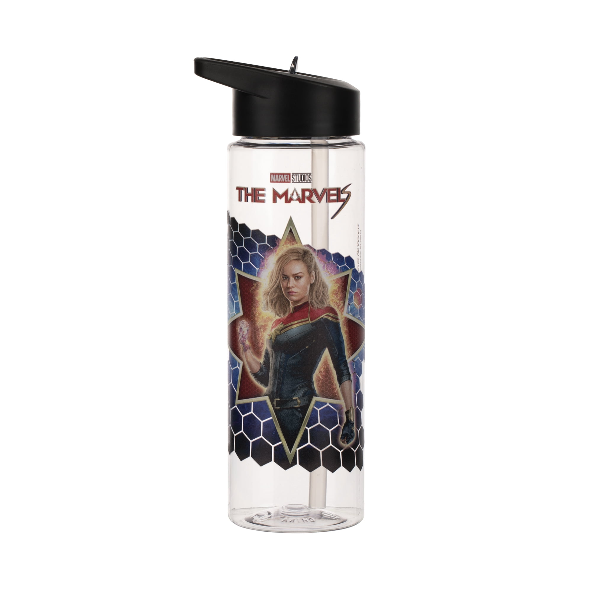 The Marvels Movie Captain Marvel 24 Oz. Plastic Water Bottle - Walmart.com