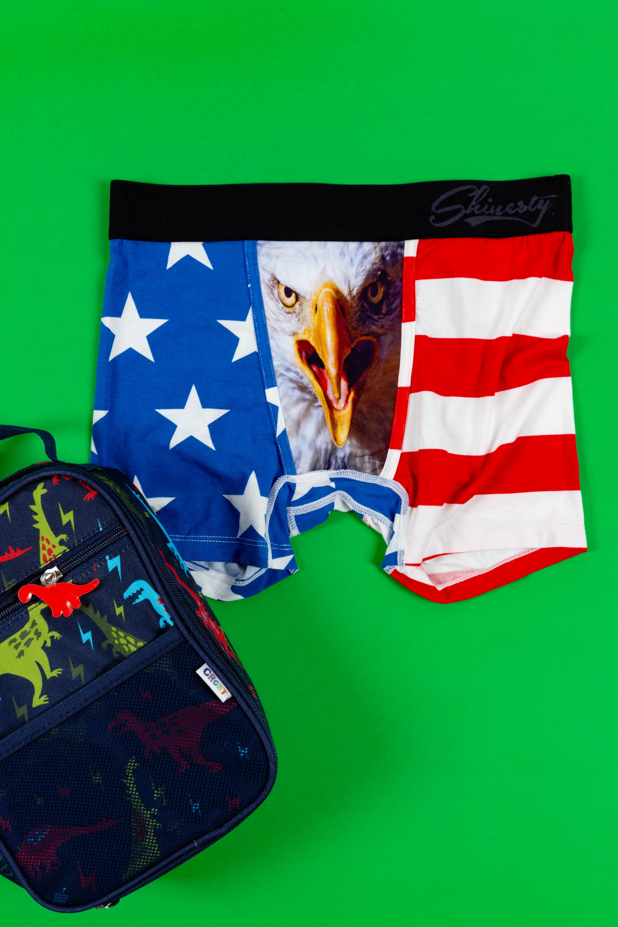 The Mascot Jr. - Shinesty American Flag Boxer Brief For Boys Medium ...