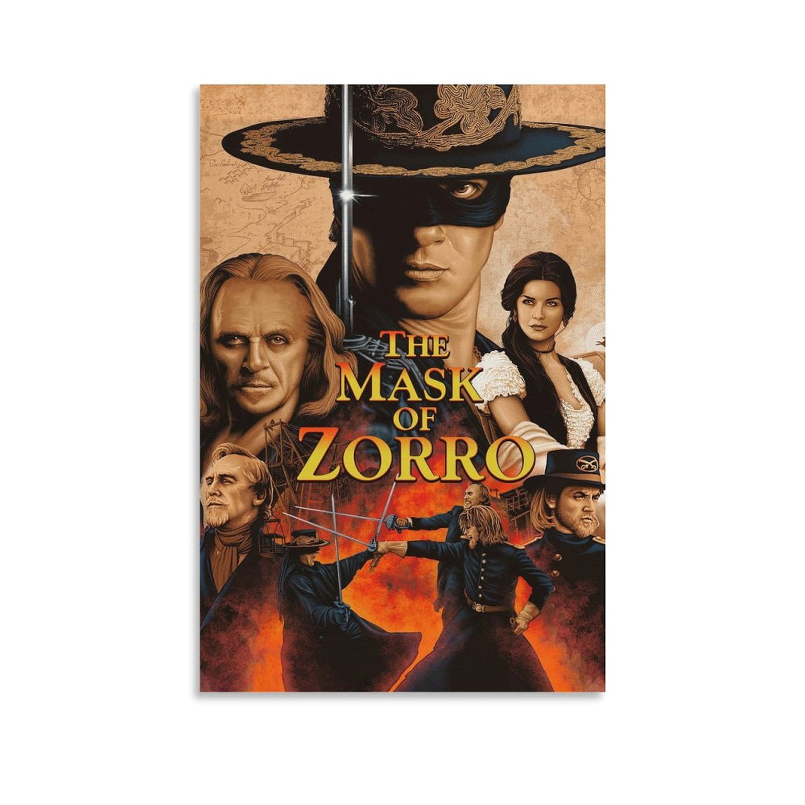 The Mask of Zorro Movie Poster Picture Print Canvas Poster Wall Paint ...