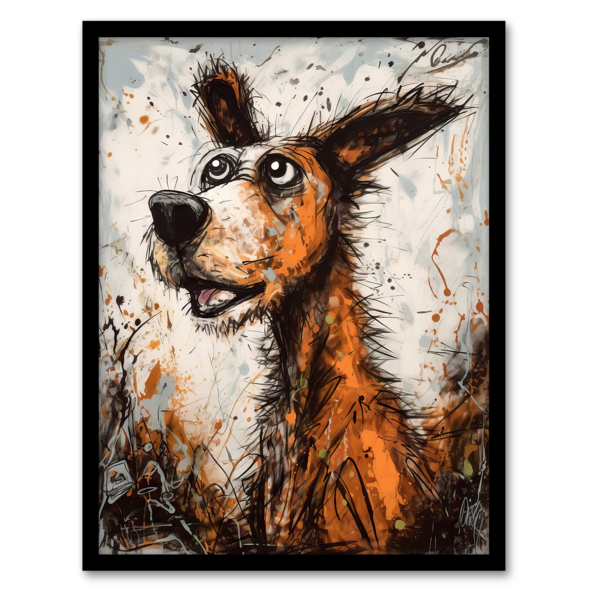 The Master Calls Artwork Fun Dog Painting By Tom Jones Artwork Framed ...