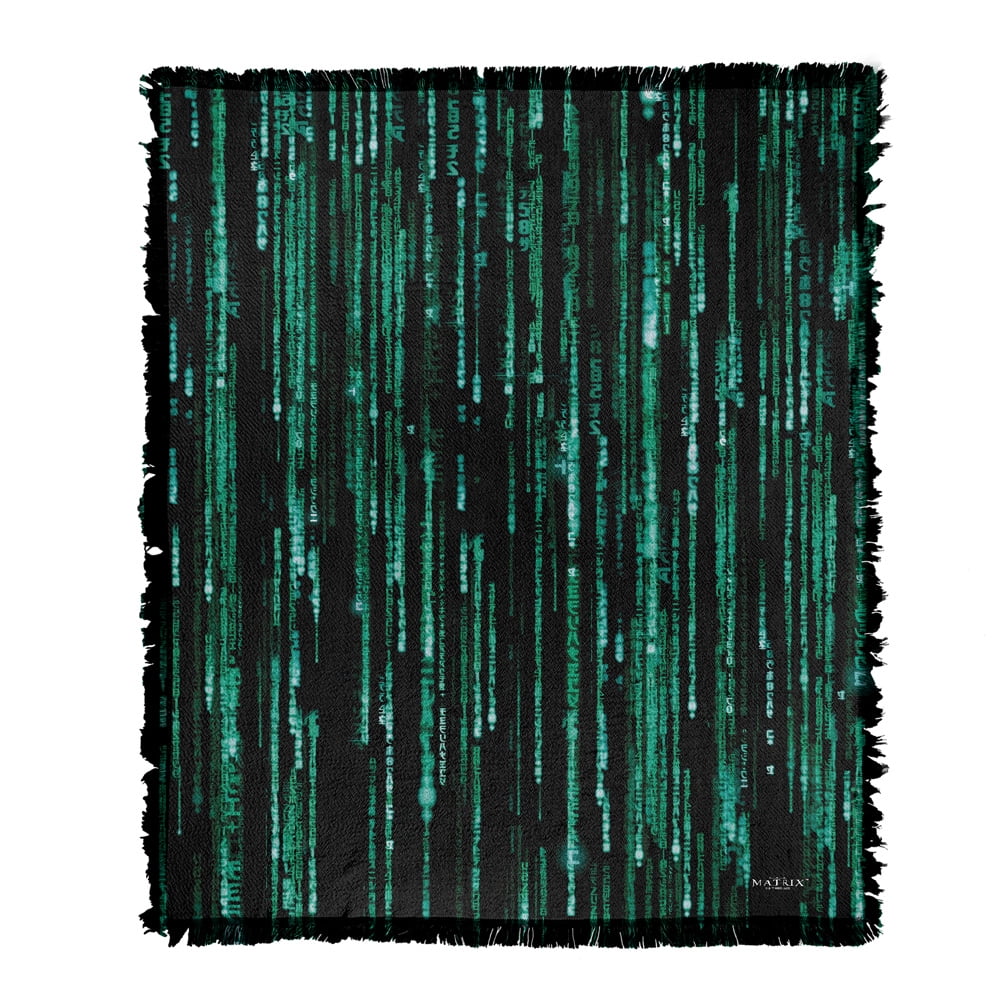The Matrix Blanket, 50'x60' Matrix Code Woven Tapestry Cotton Blend ...