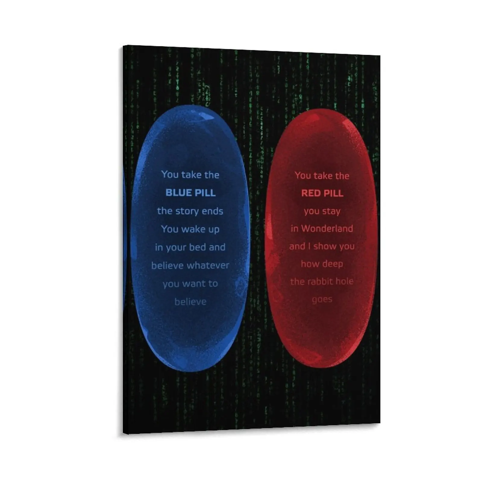 The Matrix Pills Canvas Painting nordic home decor poster aesthetic ...