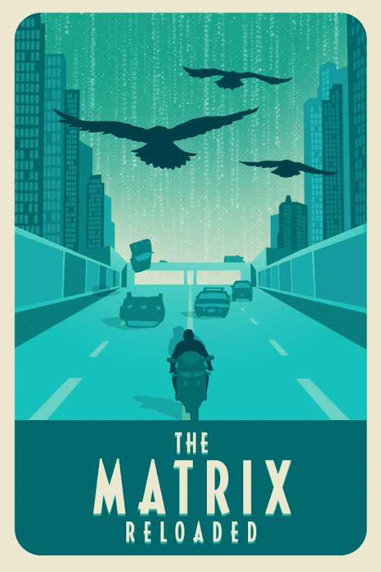 The Matrix Reloaded 2003 Poster 24x36 - Keanu Reeves Sci-Fi Action ...