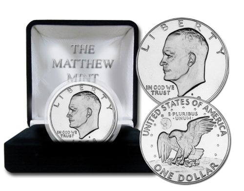 The Matthew Mint 1976 D Eisenhower Dollar in Velour Box - Walmart.com