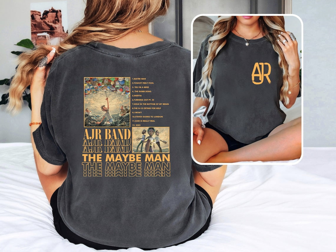 The Maybe Man Double Sided Tour 2024 T-shirt, AJR Album 2024 Shirt, AJR ...