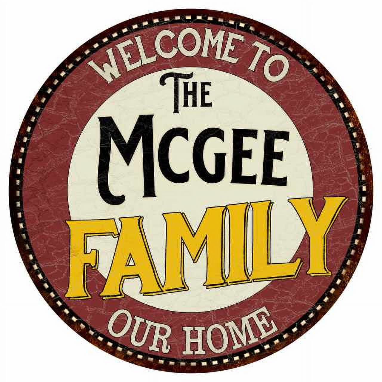 The Mcgee Family 12" Round Metal Sign Kitchen Game Room Décor ...