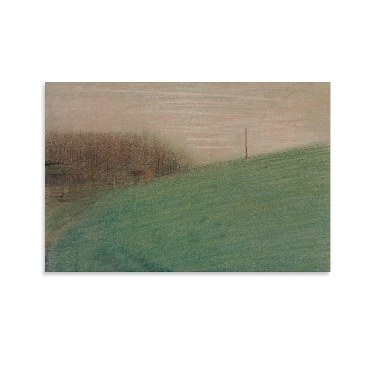 The Meadow (1881) by Georges Seurat Poster Painting On Canvas Wall Art ...