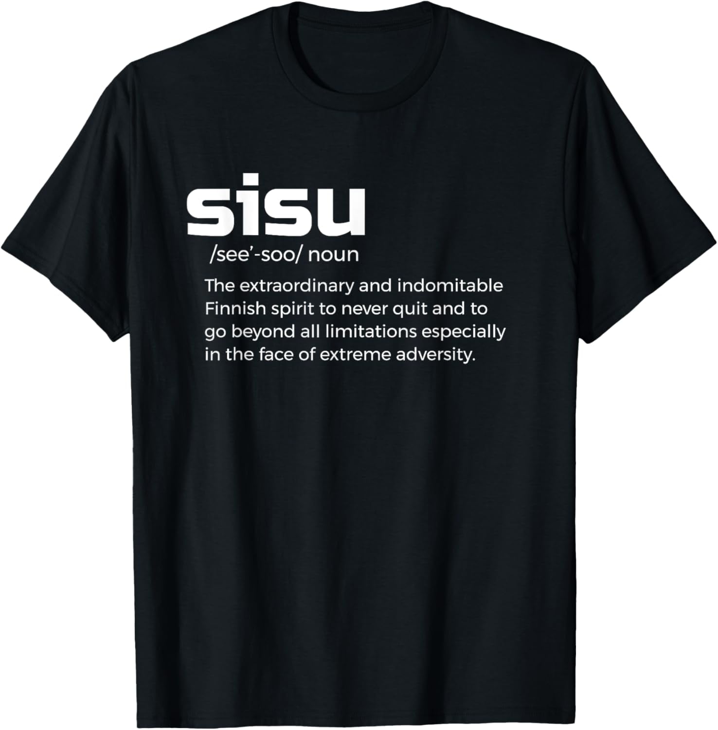 The Meaning of SISU Definition Finnish Suomi Finland T-Shirt - Walmart.com