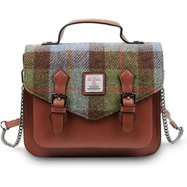 Mucros Weavers Irish Wool Tweed & Leather Women's Fiona Bag Shoulder ...
