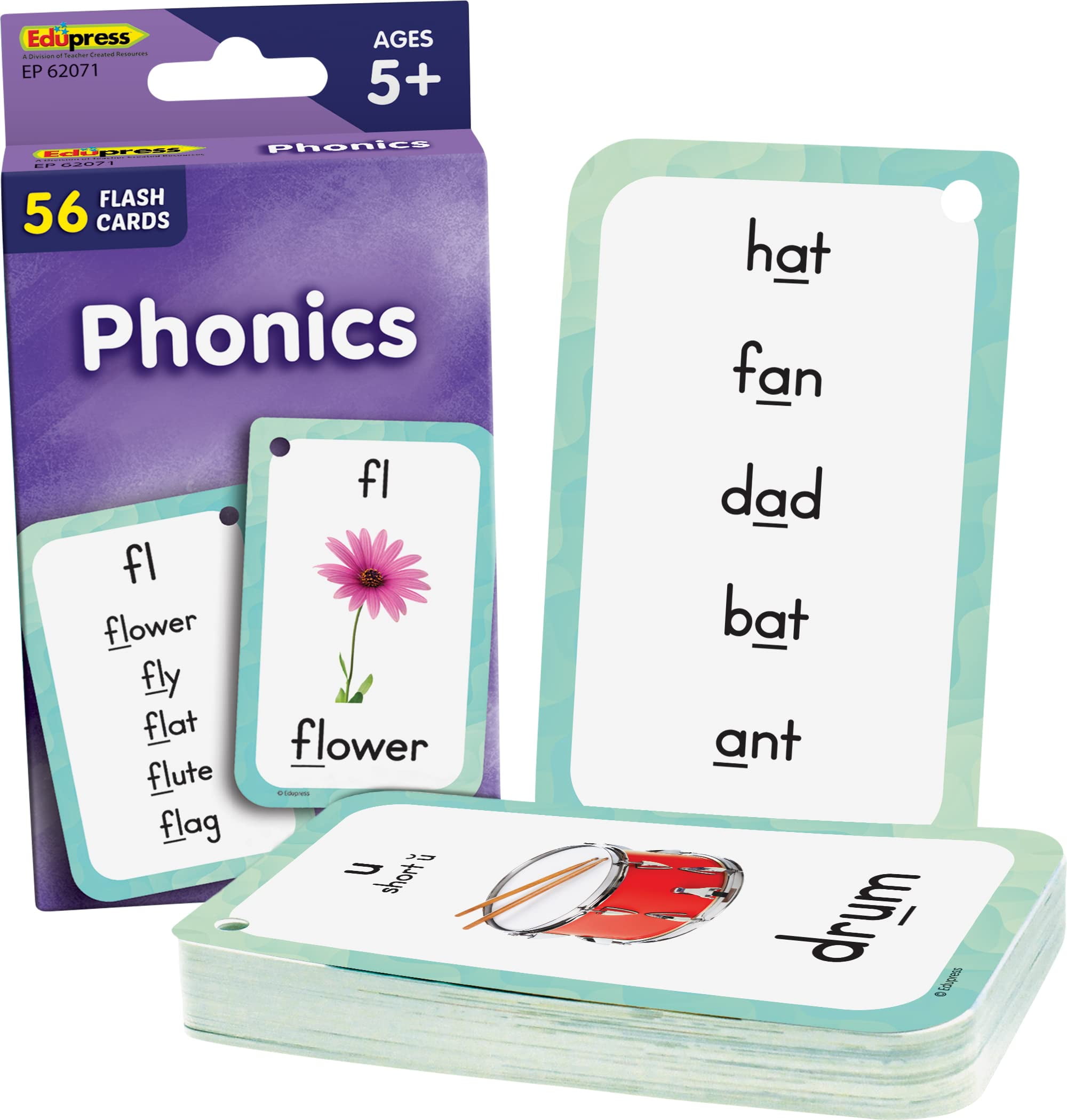 The Medium Size Phonics Flashcards (EP62071), - Walmart.com