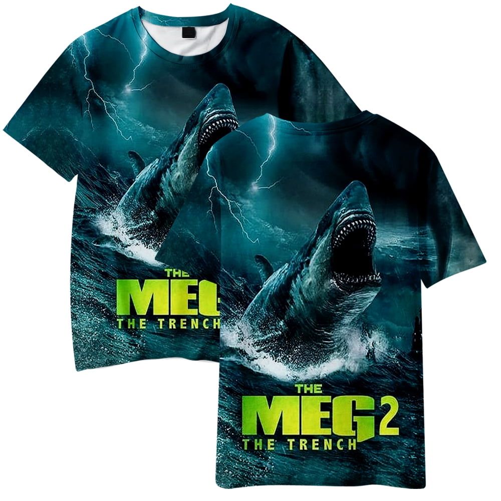 The Meg 2: The Trench 3D Short Sleeve T-shirts Women Man Casual O-neck ...