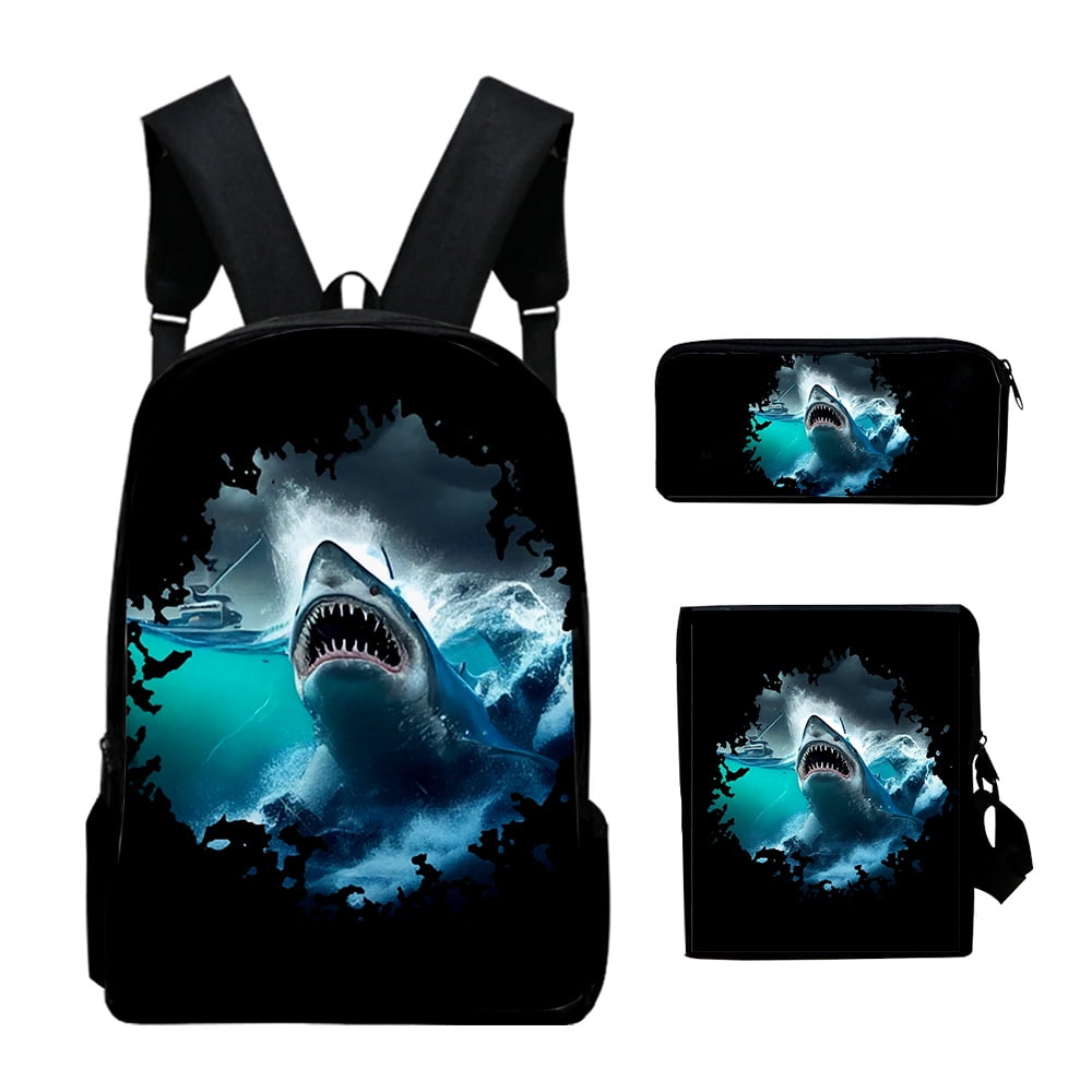 The Meg 2 The Trench Merch Role Play 3pcs/set Zipper Backpack 3D Print ...