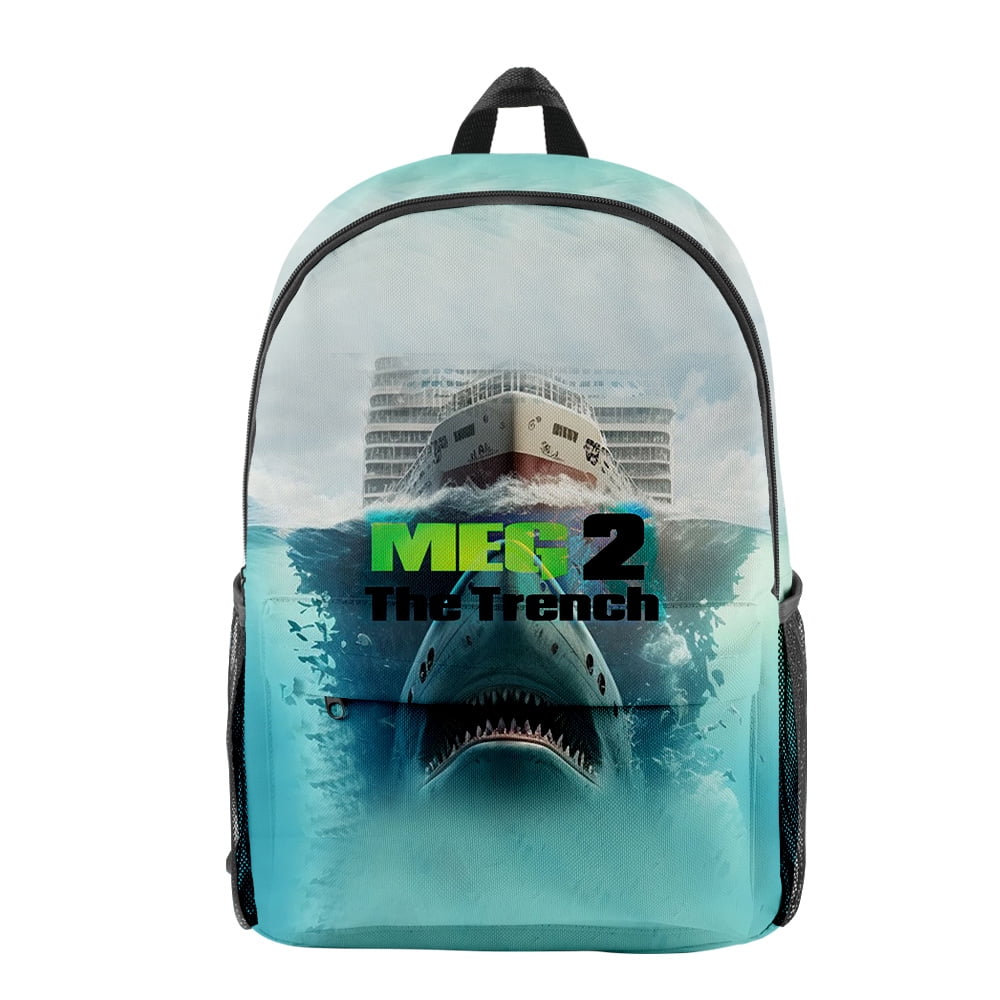 The Meg 2 The Trench Merch Zipper Backpack Fashion Men/Women 3D Print ...