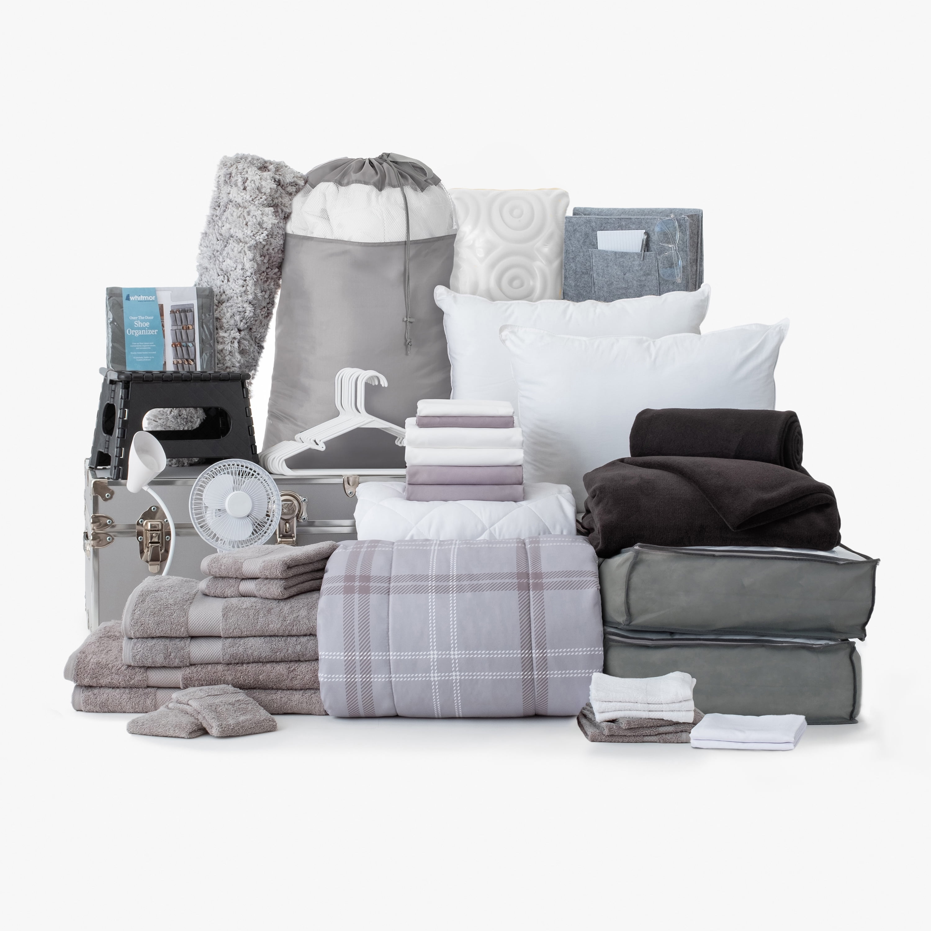 The Mega Dorm Essentials Value Pack in David Gray, 49-Piece College ...