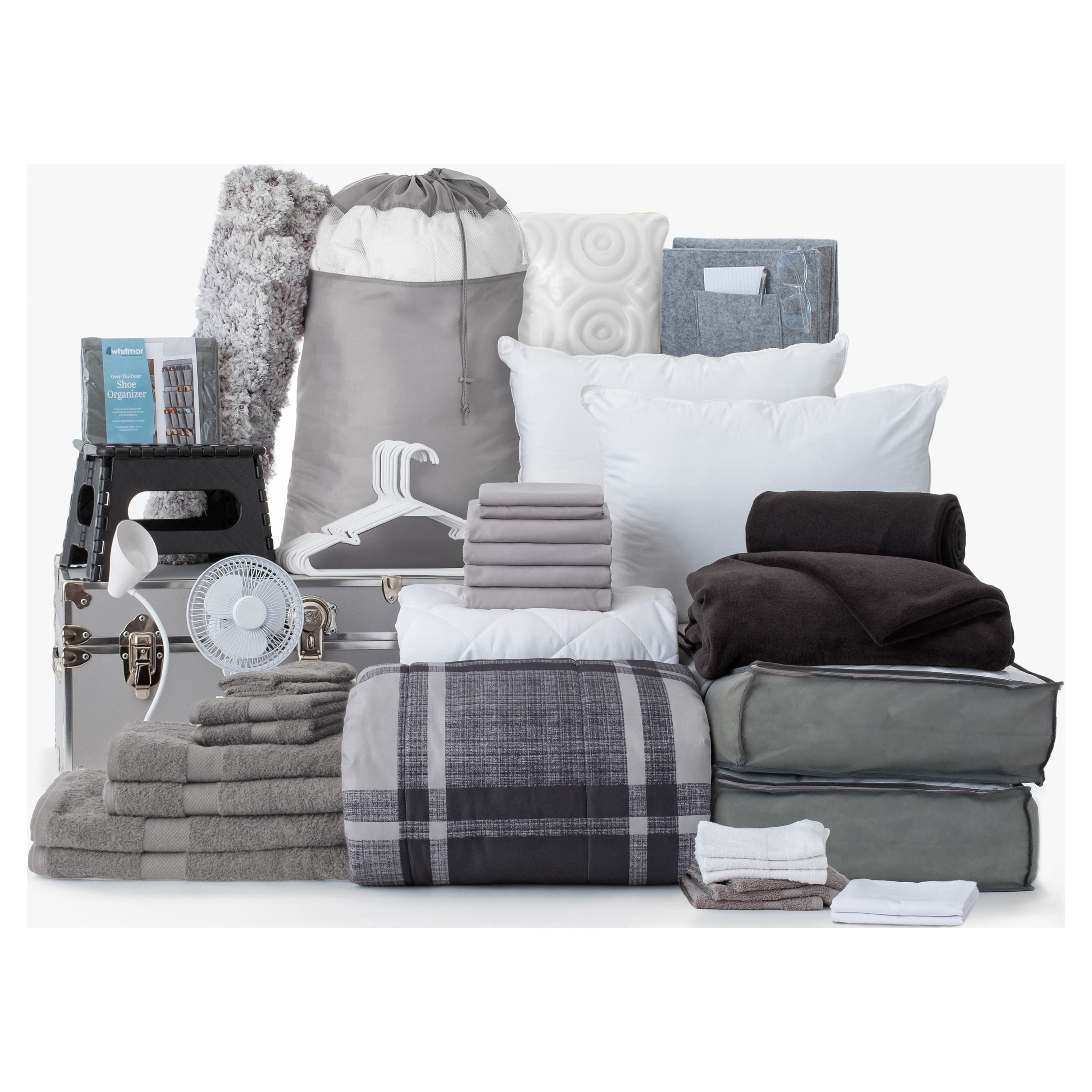 The Mega Dorm Essentials Value Pack in Wonderland Gray, 49-Piece ...