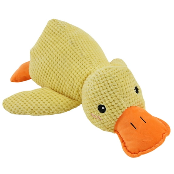 The Mellow Dog Calming Duck Stuffed Duck Dog Toy for Indoor Puppy (Yellow) - Walmart.com